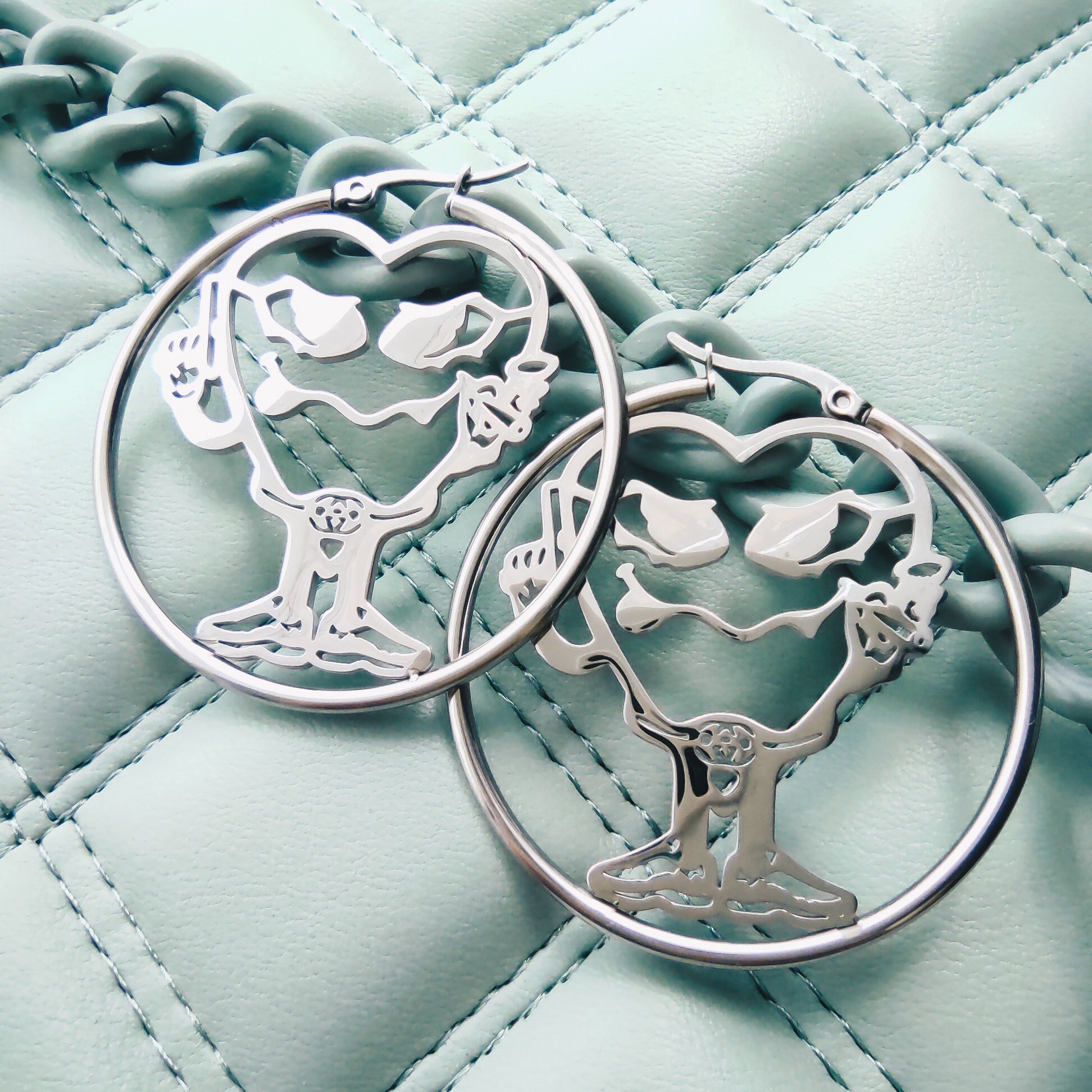 The Love Mafia Earrings Hoops LMDA Stainless Steel Earrings - Etsy UK