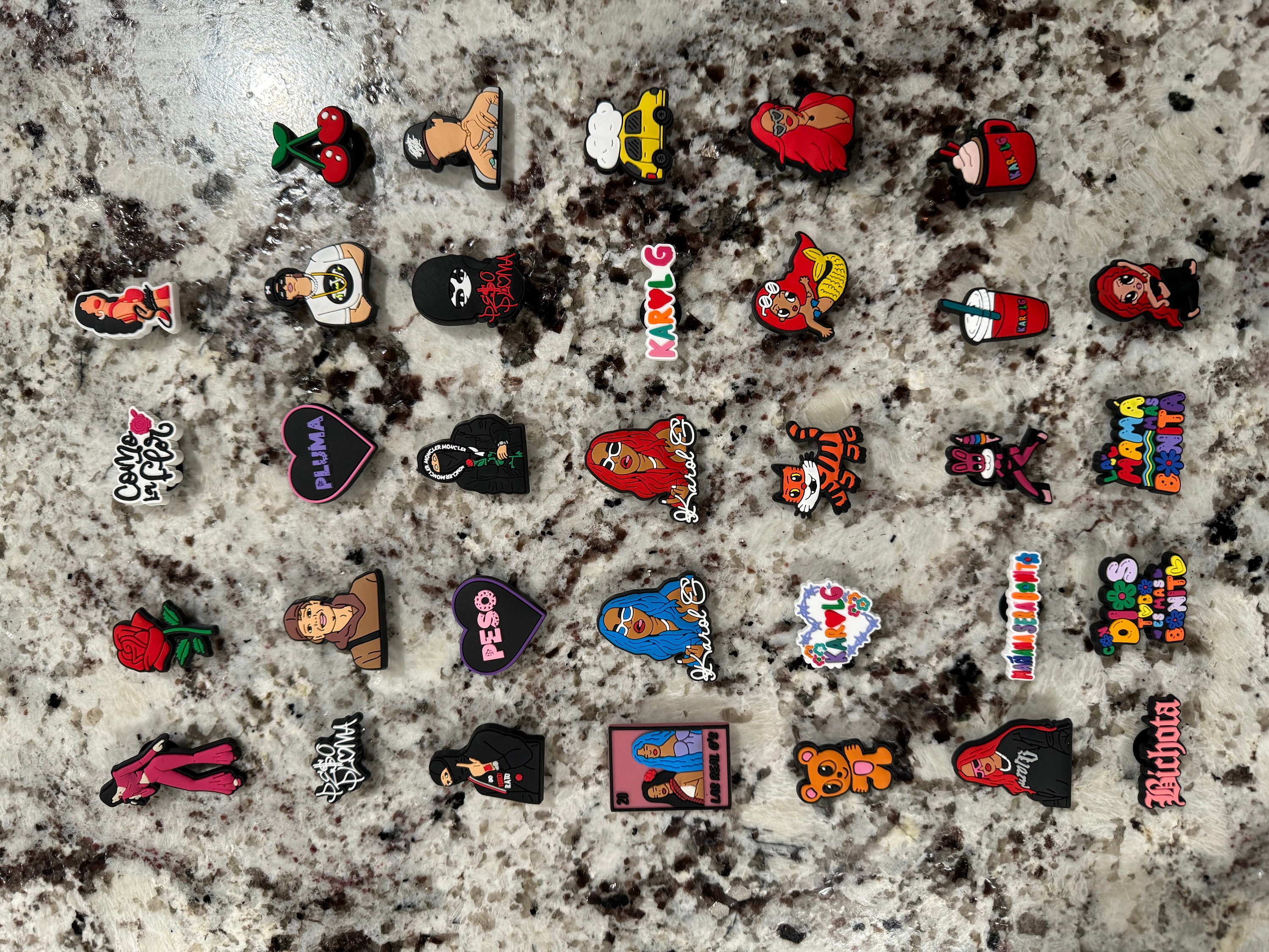 Peso Pluma/karol G/selena Croc Charms - Etsy
