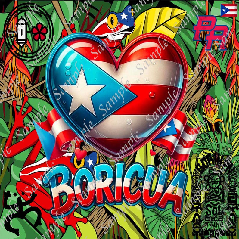 Puerto Rico Design 2 (png) - Etsy