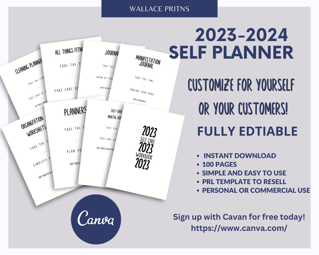 PRL TEMPLATE 100 Page Digital Planner Canva Editable Manifest Finance ...