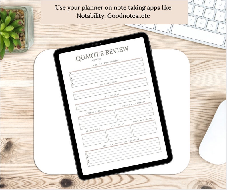 Quarterly Planner, Digital Planner, Undated Planner, Planner Printable ...