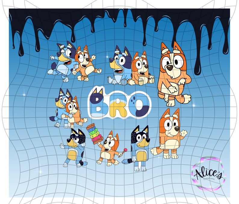 Bluey Image SET, PNG, Image Transfer, Graphic Designs, Sublimation ...