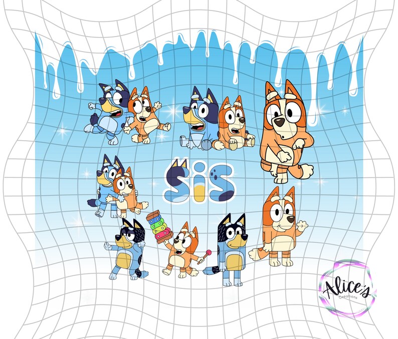 Bluey Image SET, PNG, Image Transfer, Graphic Designs, Sublimation ...