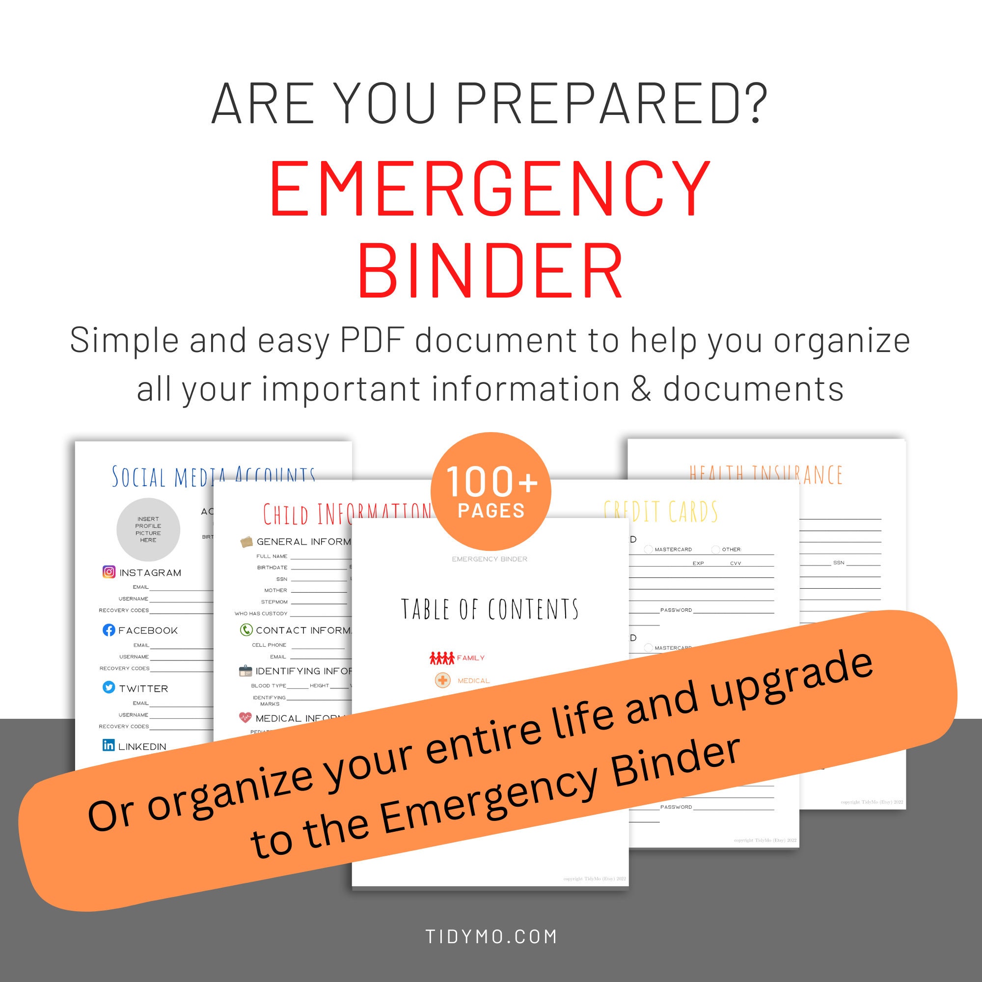 Complete Household Information Printable - Etsy
