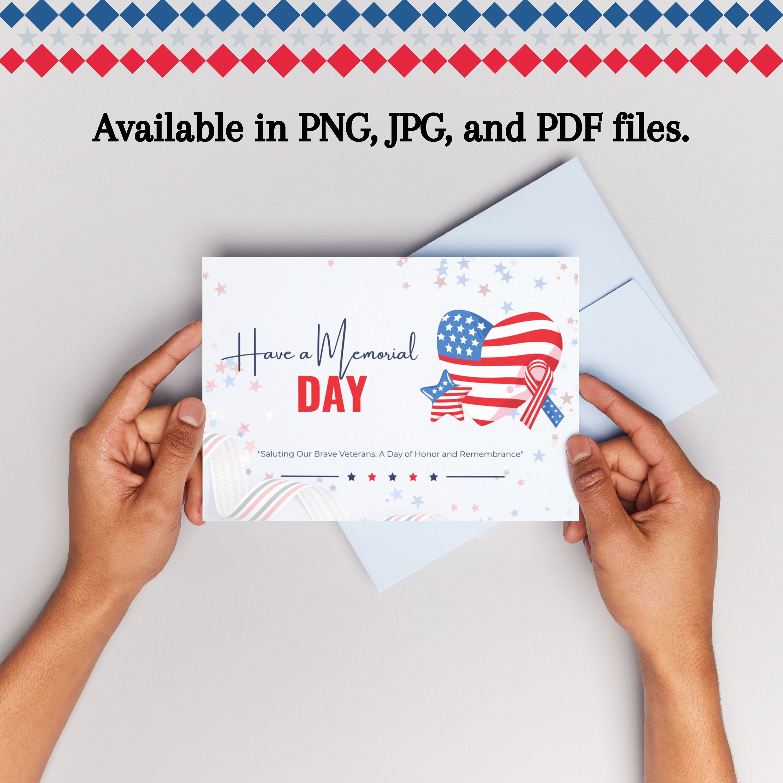 Digital Downloadable Veteran Day Memorial Card Printable US Military ...
