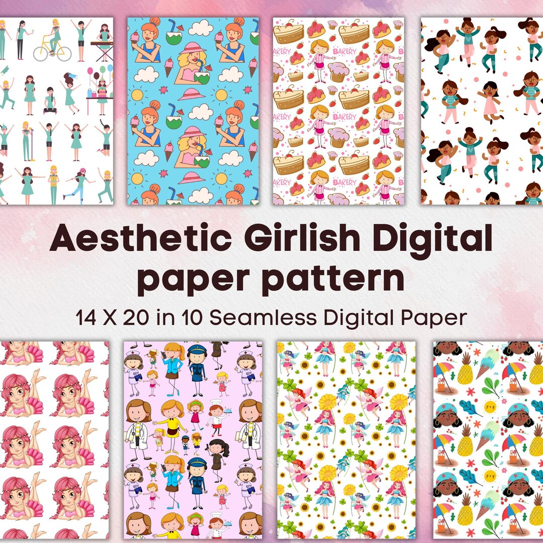 Girl Power Seamless Paper – Digital Pattern Bundle (PNG, PDF) - Etsy