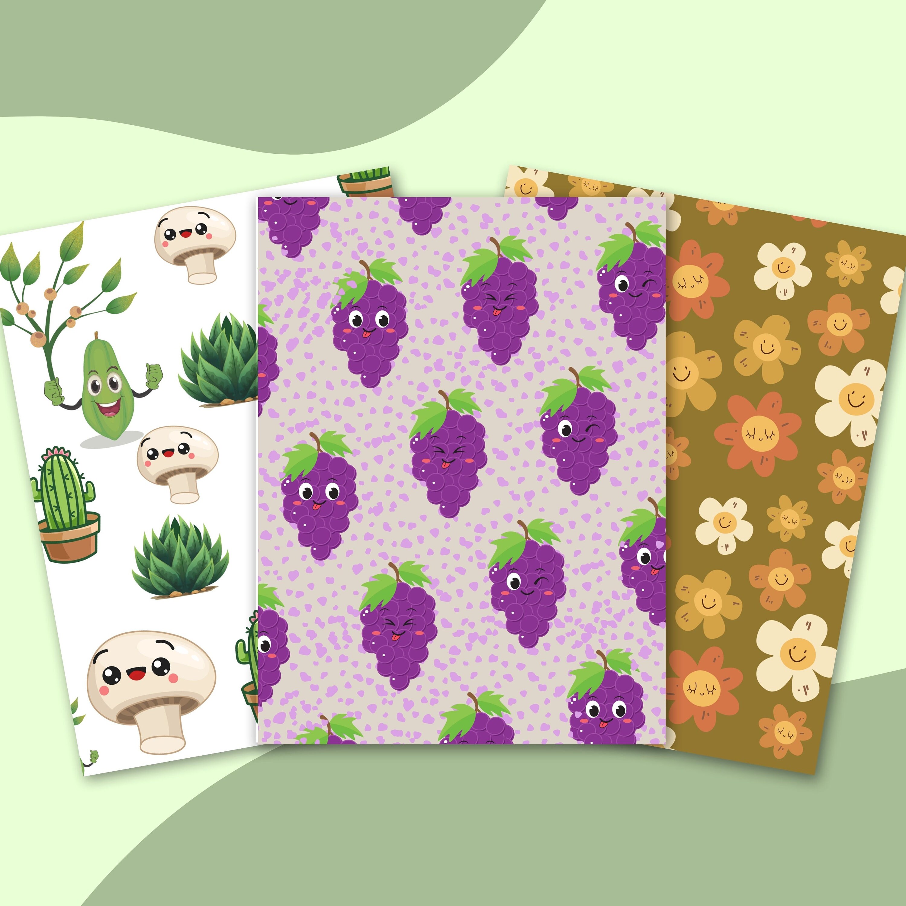 Printable Cartoonish Seamless Paper Pattern Instant - Etsy