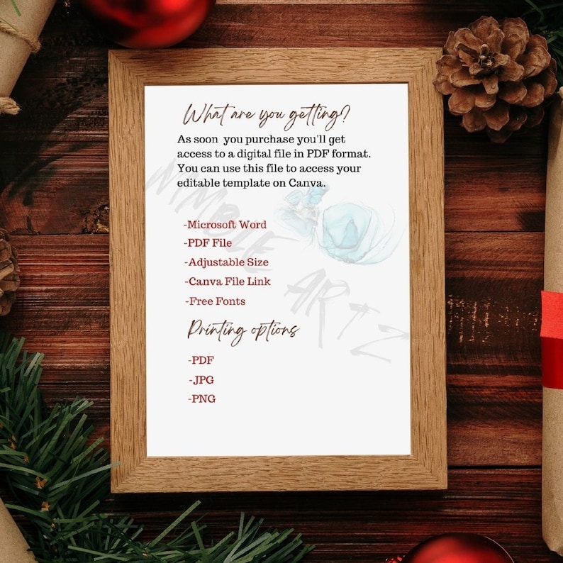 Editable Christmas Party Invitation - Canva Template (digital Download ...