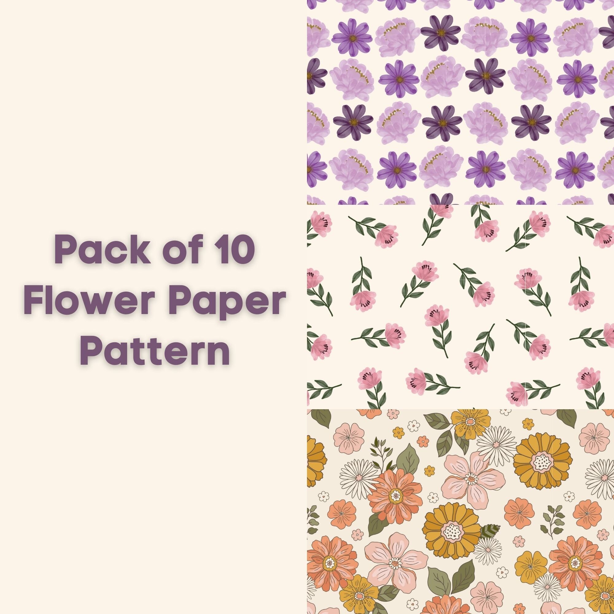 Printable Scrapbook Digital Paper Pack Pattern Bundle - Background ...