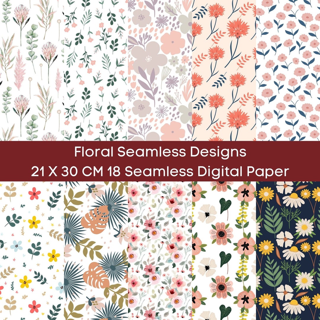 Instant Downloadable Digital Paper Pattern Printable Scrapbook Paper ...