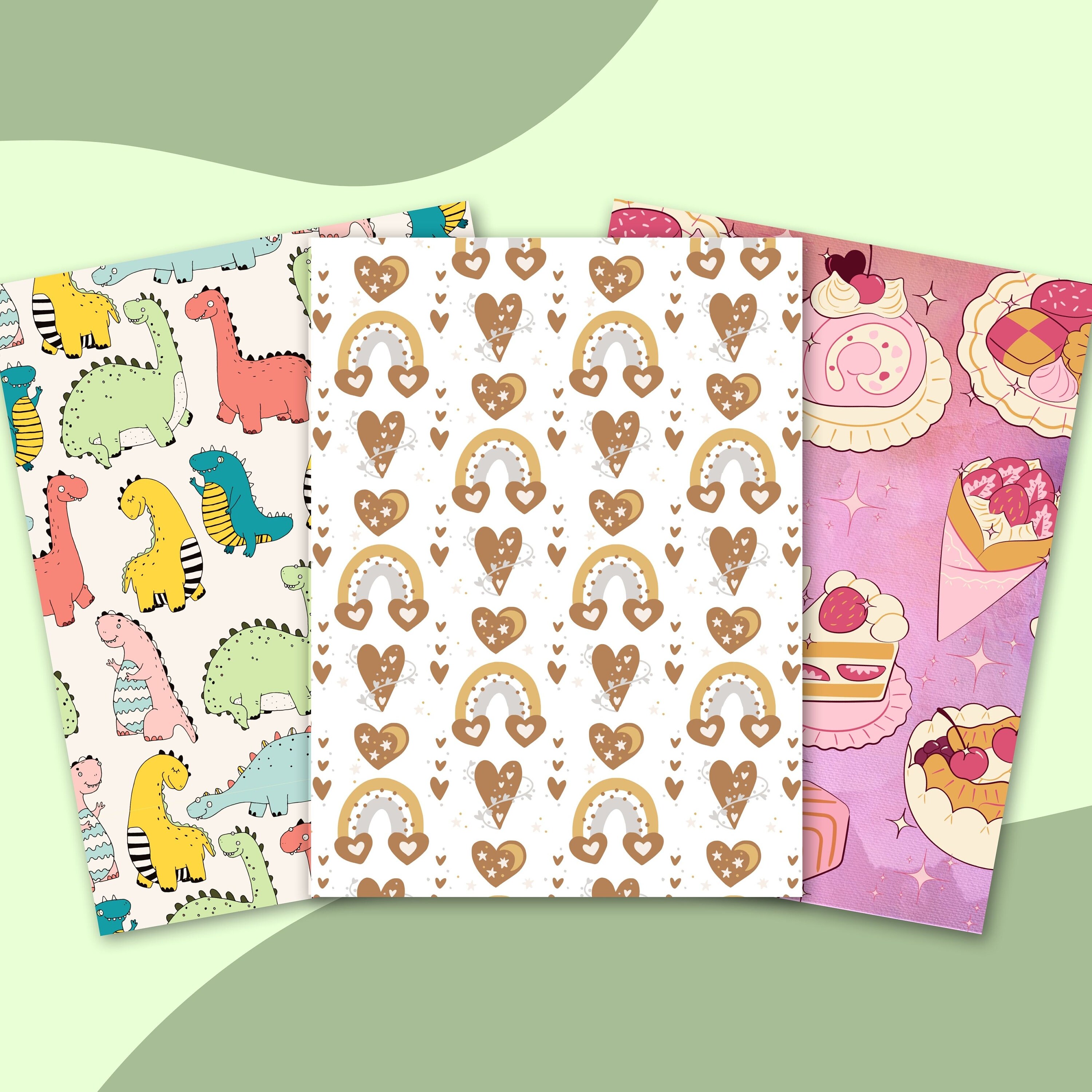 Printable Cartoonish Seamless Paper Pattern Instant - Etsy