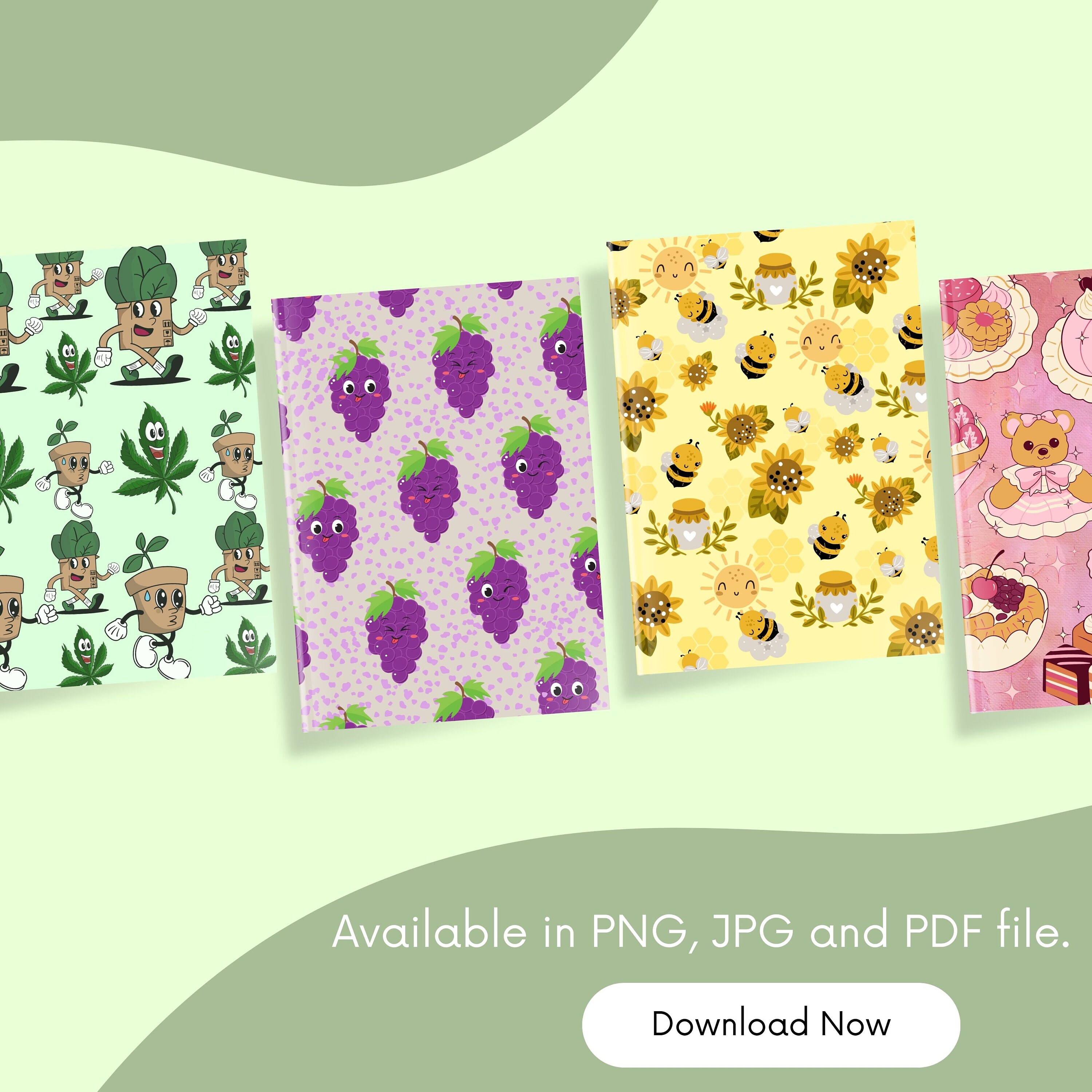 Printable Cartoonish Seamless Paper Pattern Instant Downloadable ...