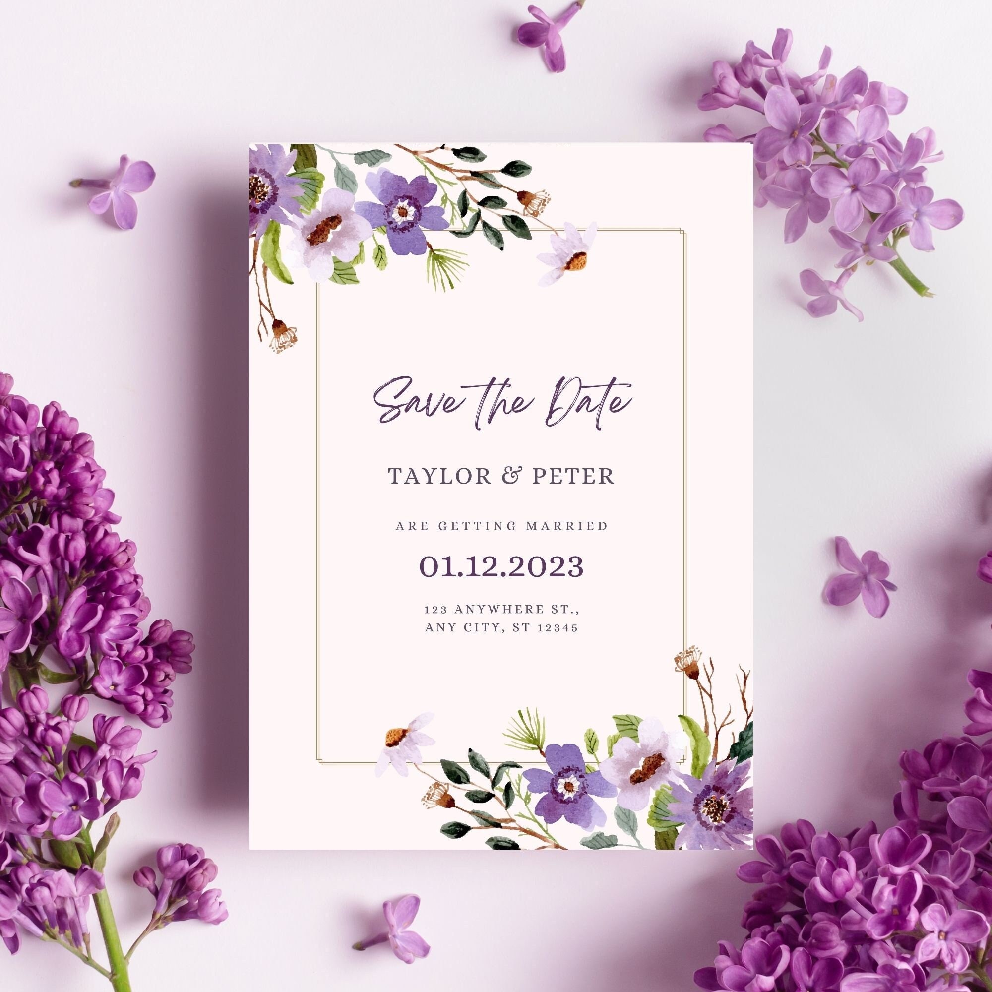 Editable Save the Date Invitation Card Instant Downloadable Save the ...