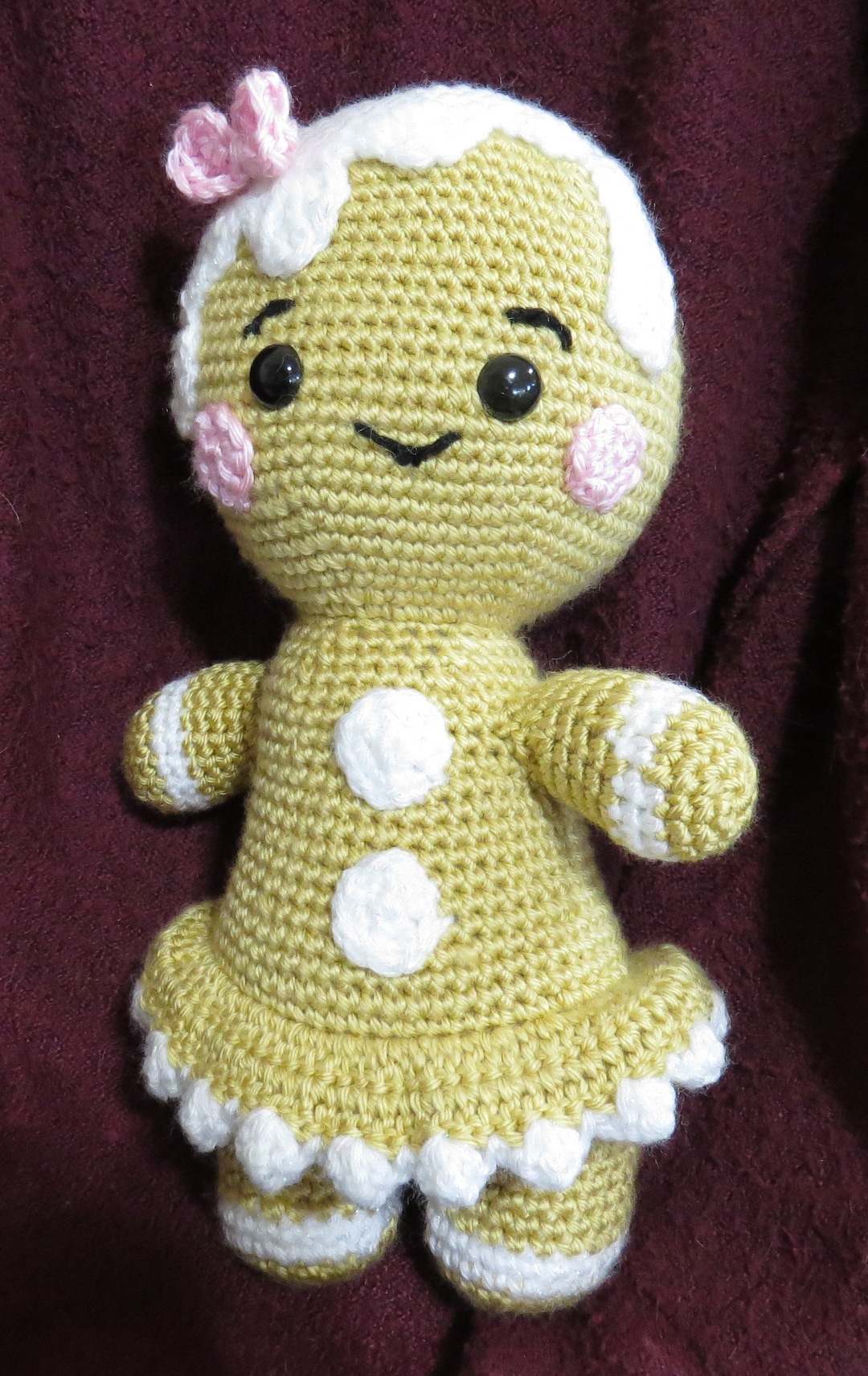 Christmas Crochet Gingerbread Girl Doll - Etsy