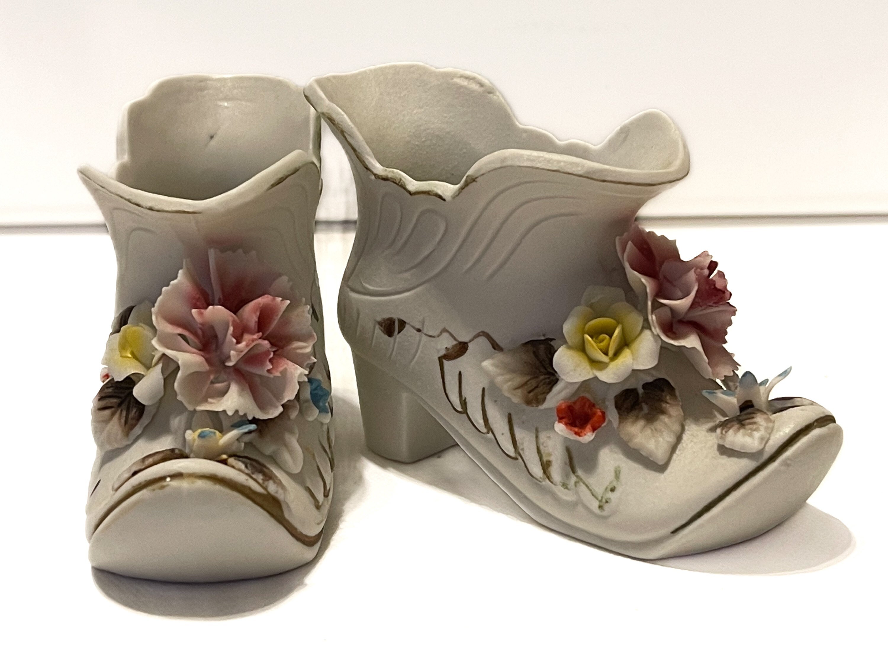 Vintage Victorian Bisque Porcelain Shoe - Etsy