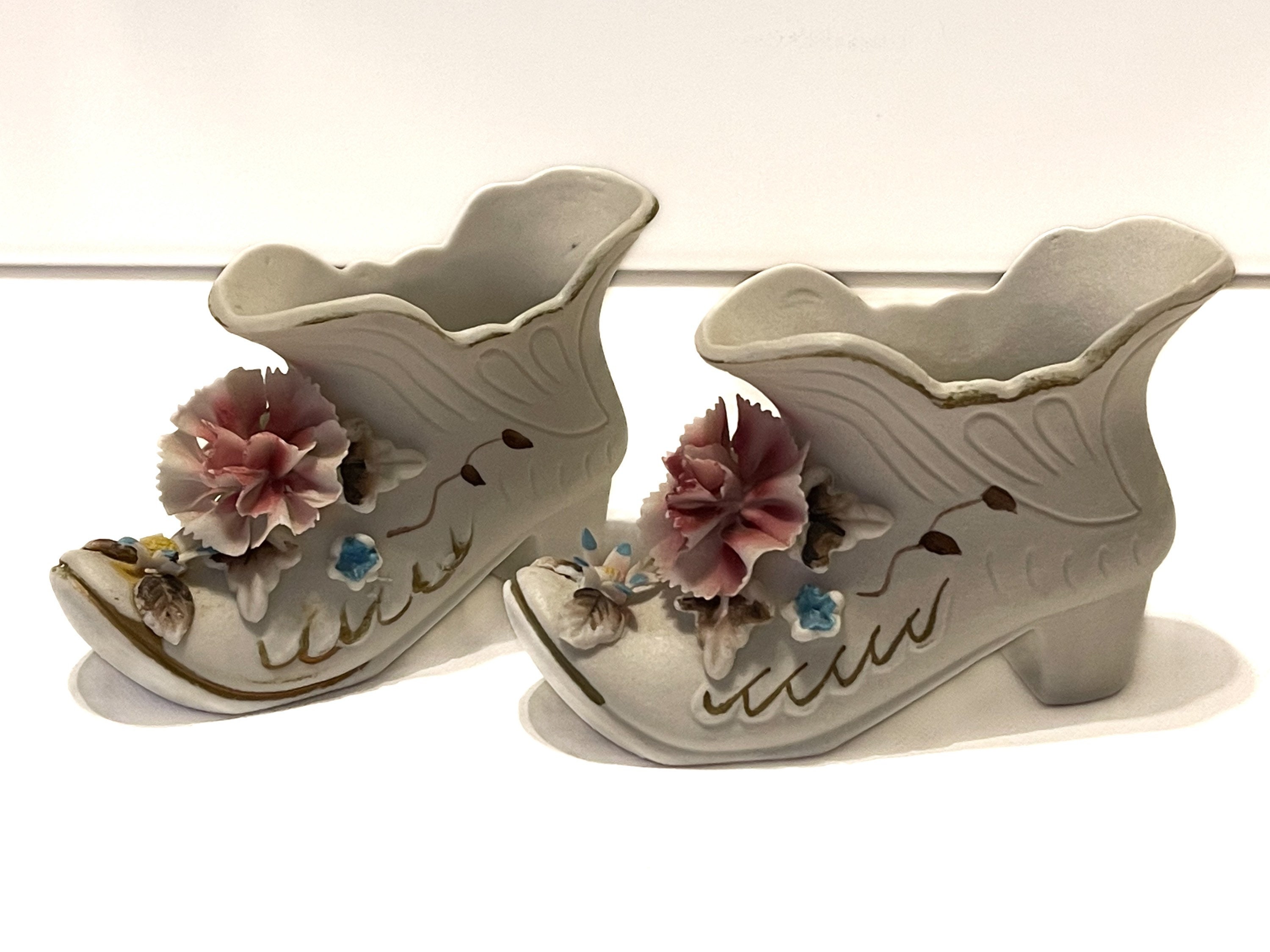 Vintage Victorian Bisque Porcelain Shoe - Etsy