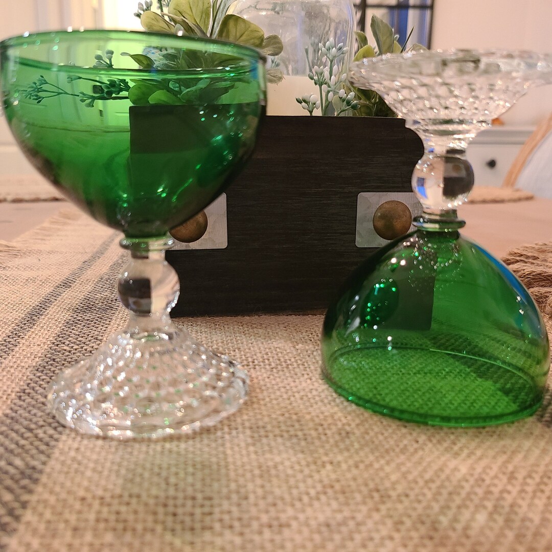 Vintage Stemmed Barware, Goblets and Bar Accessories - Varied Colors ...