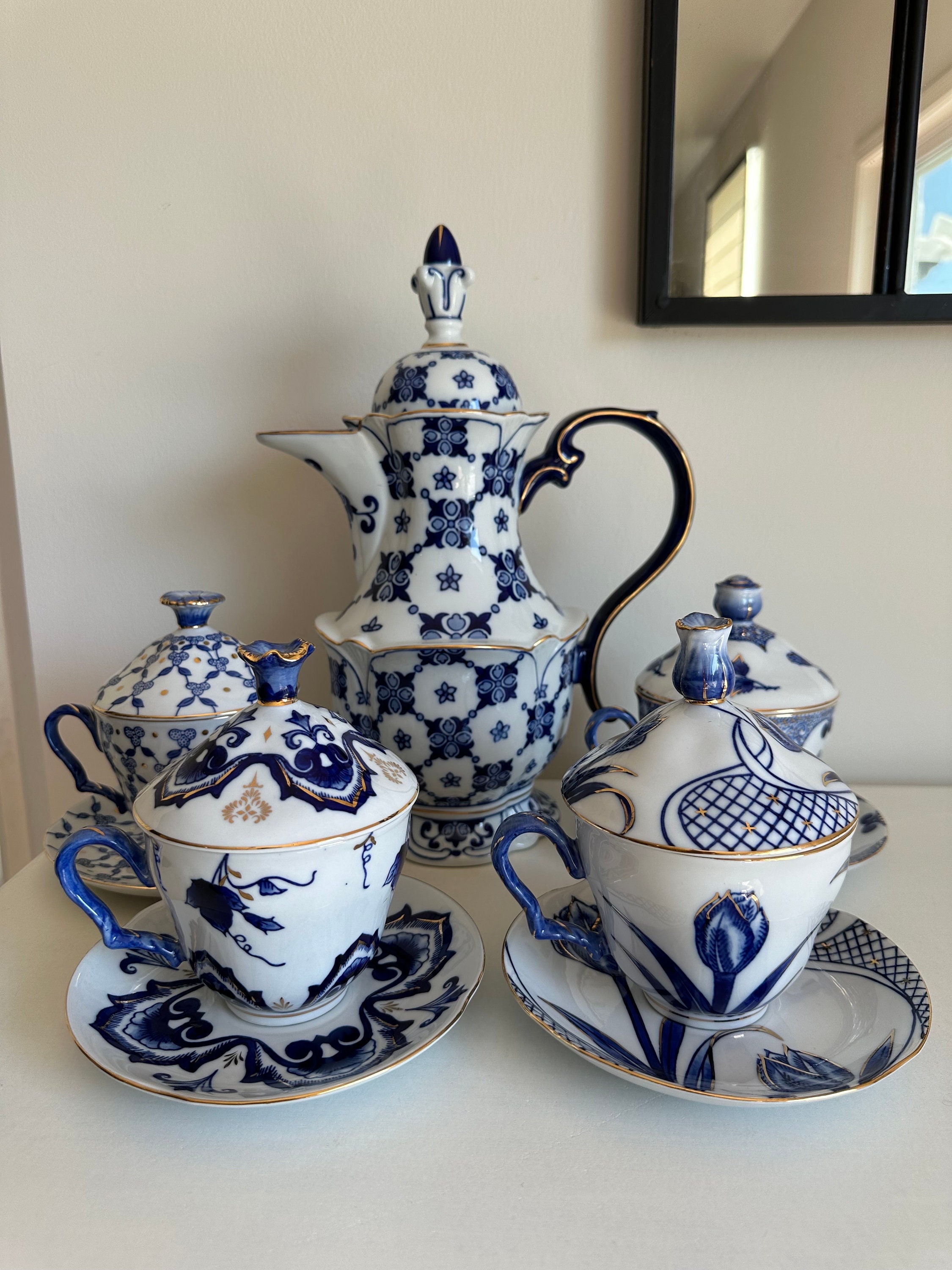 Bombay Tea Pot and Tea Cups With Lid (each Sold Individually) - Etsy