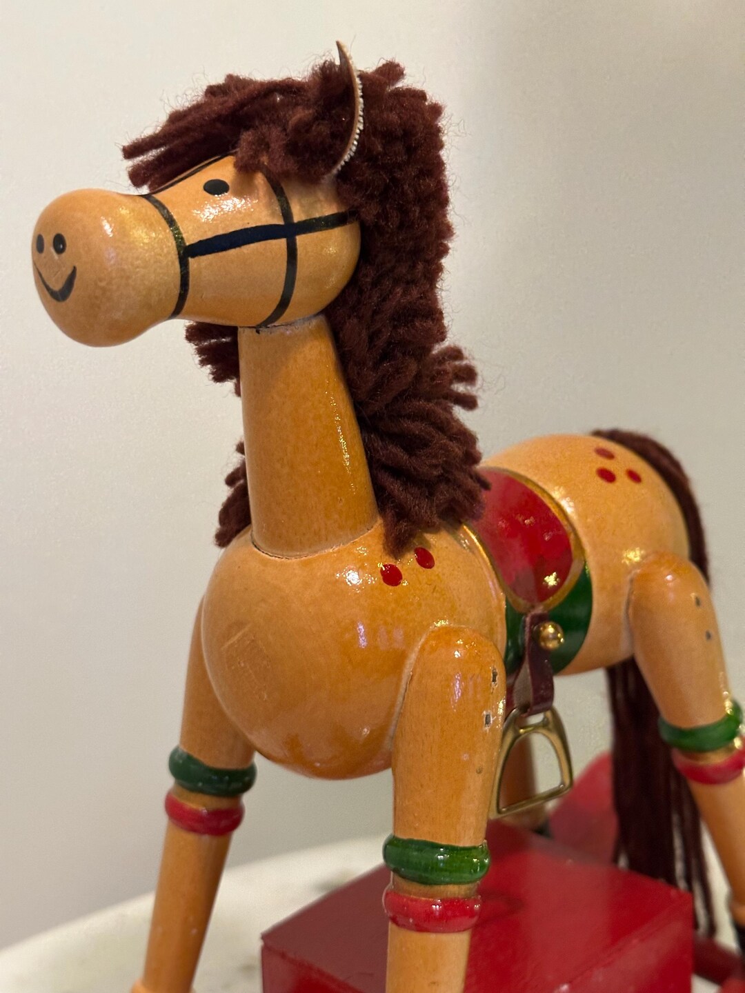 Vintage Wooden Musical Rocking Horse by Bright Star - Etsy