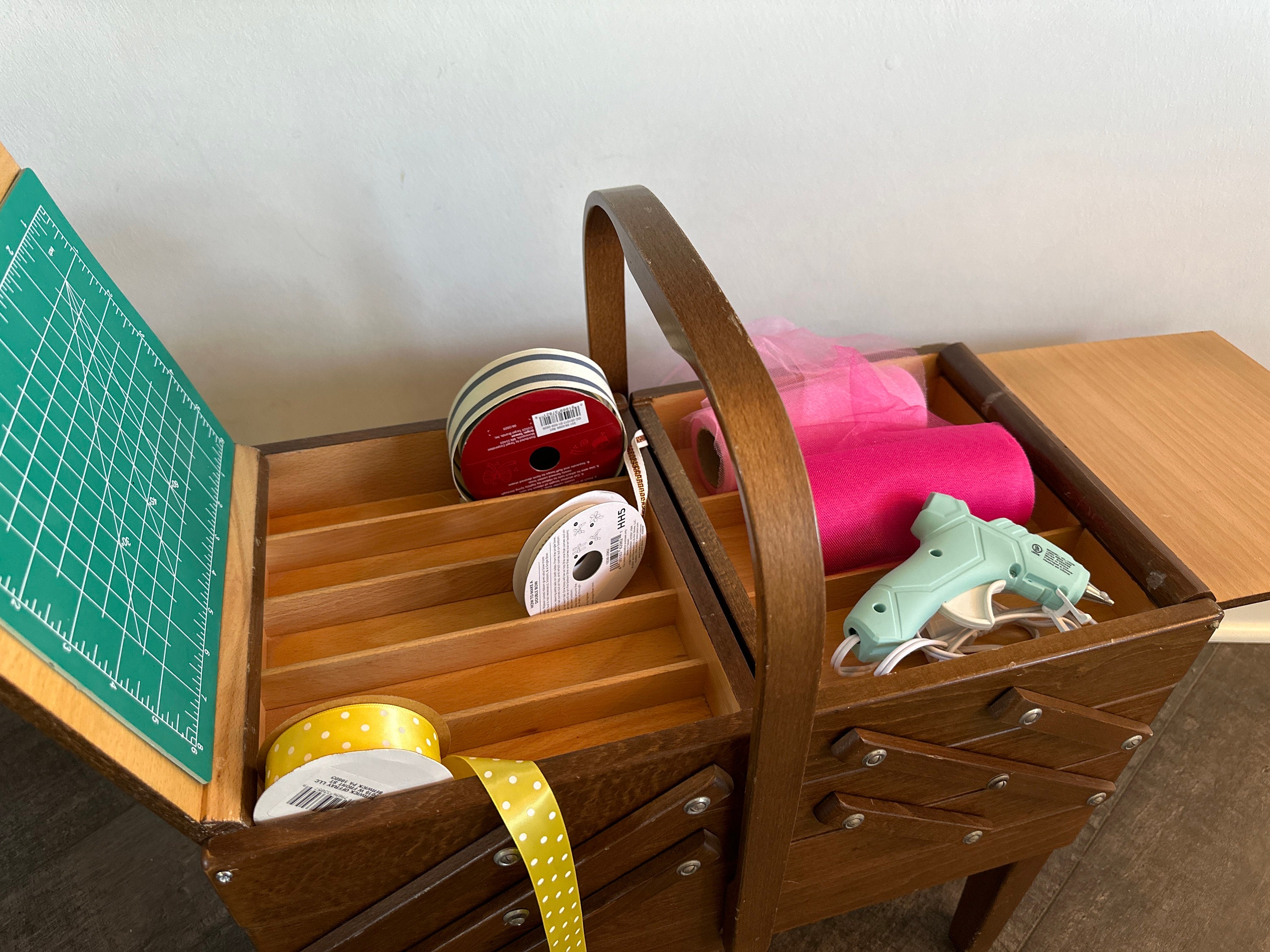 Vintage 1960s Norwegian - Strommen- Mid-century Tiered Sewing Box - Etsy