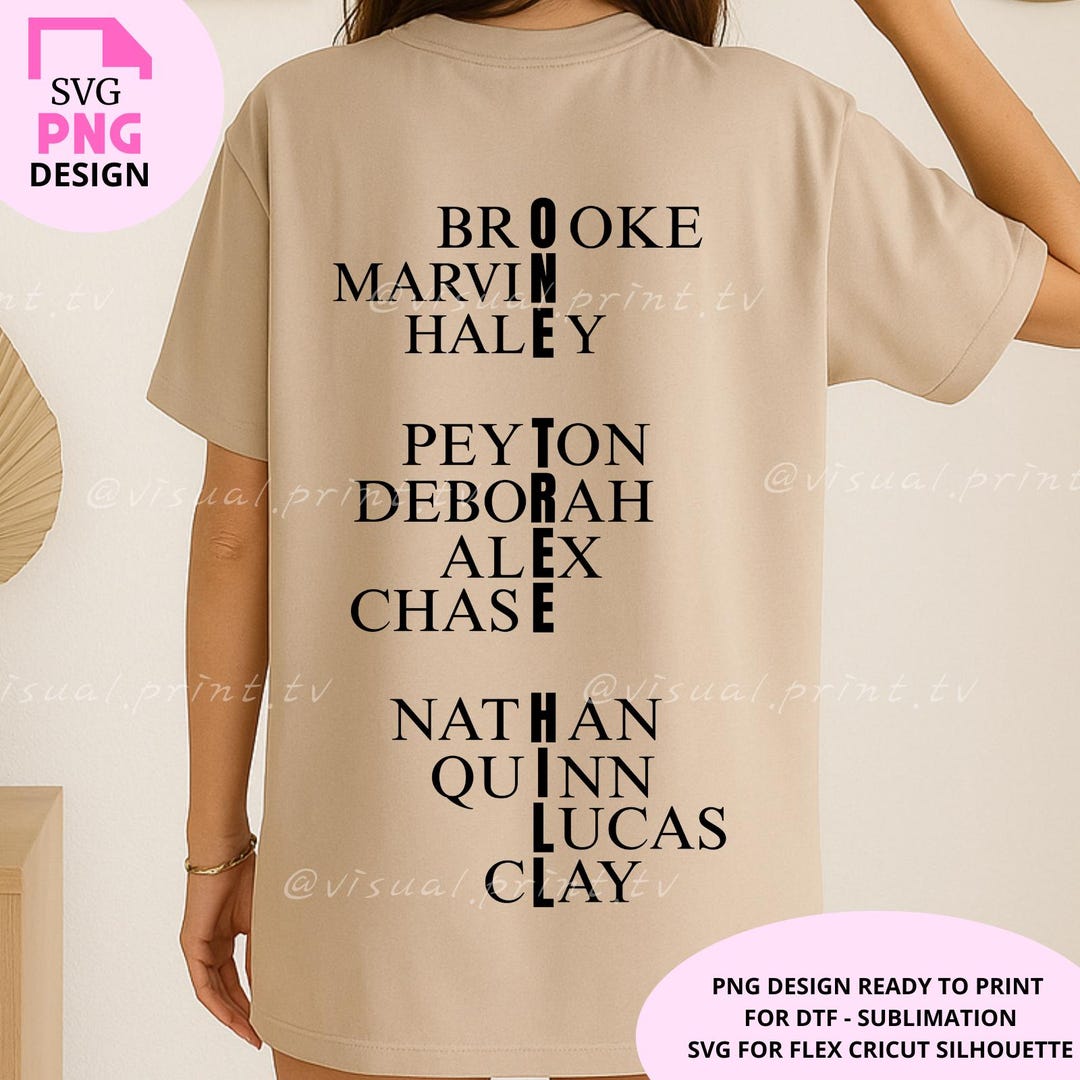 One Tree Hill SVG PNG Digital Design Ready to Print. Create Lucas ...