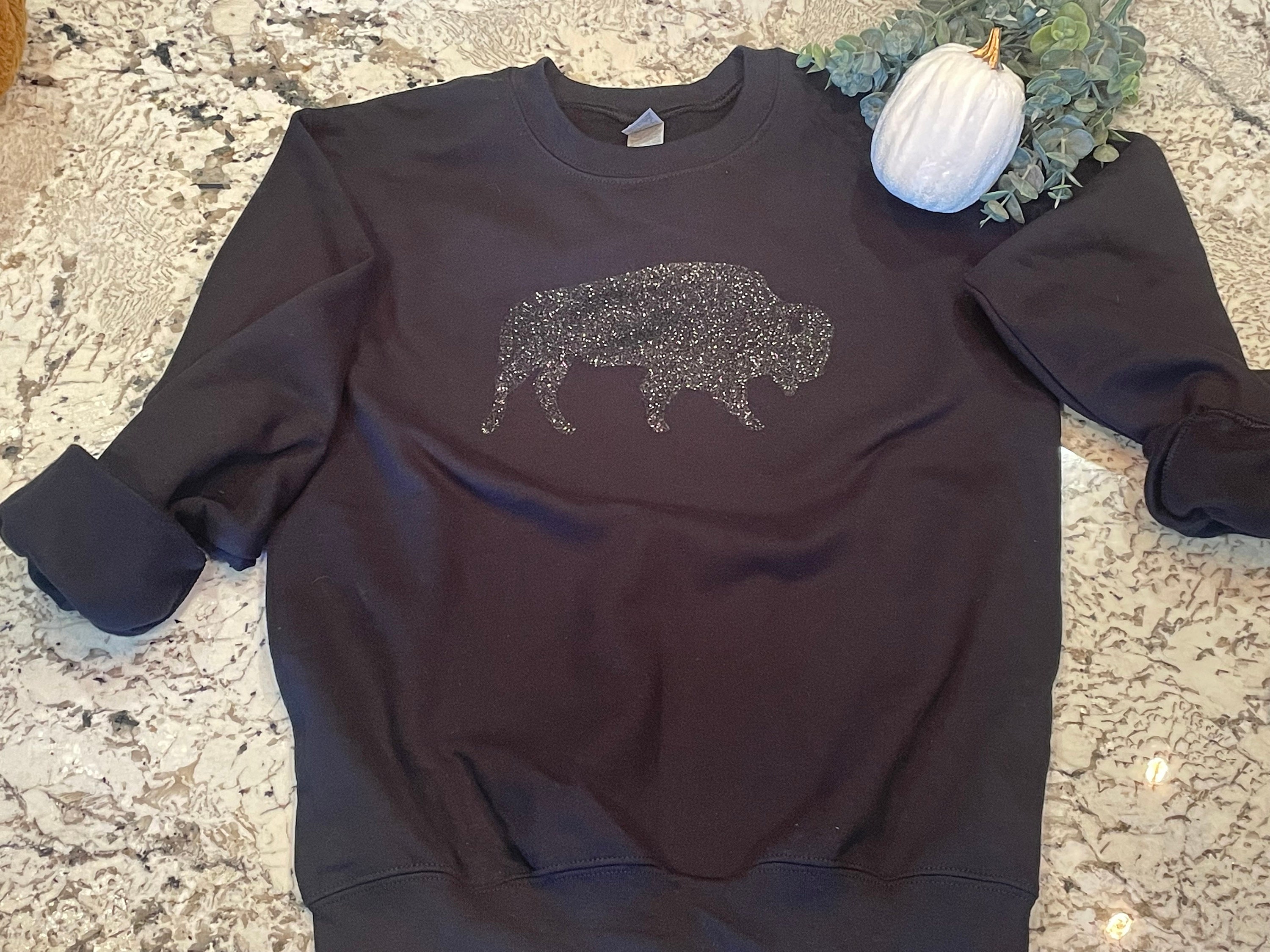 Black on Black Buffalo Bills Crewneck Sweatshirt - Etsy