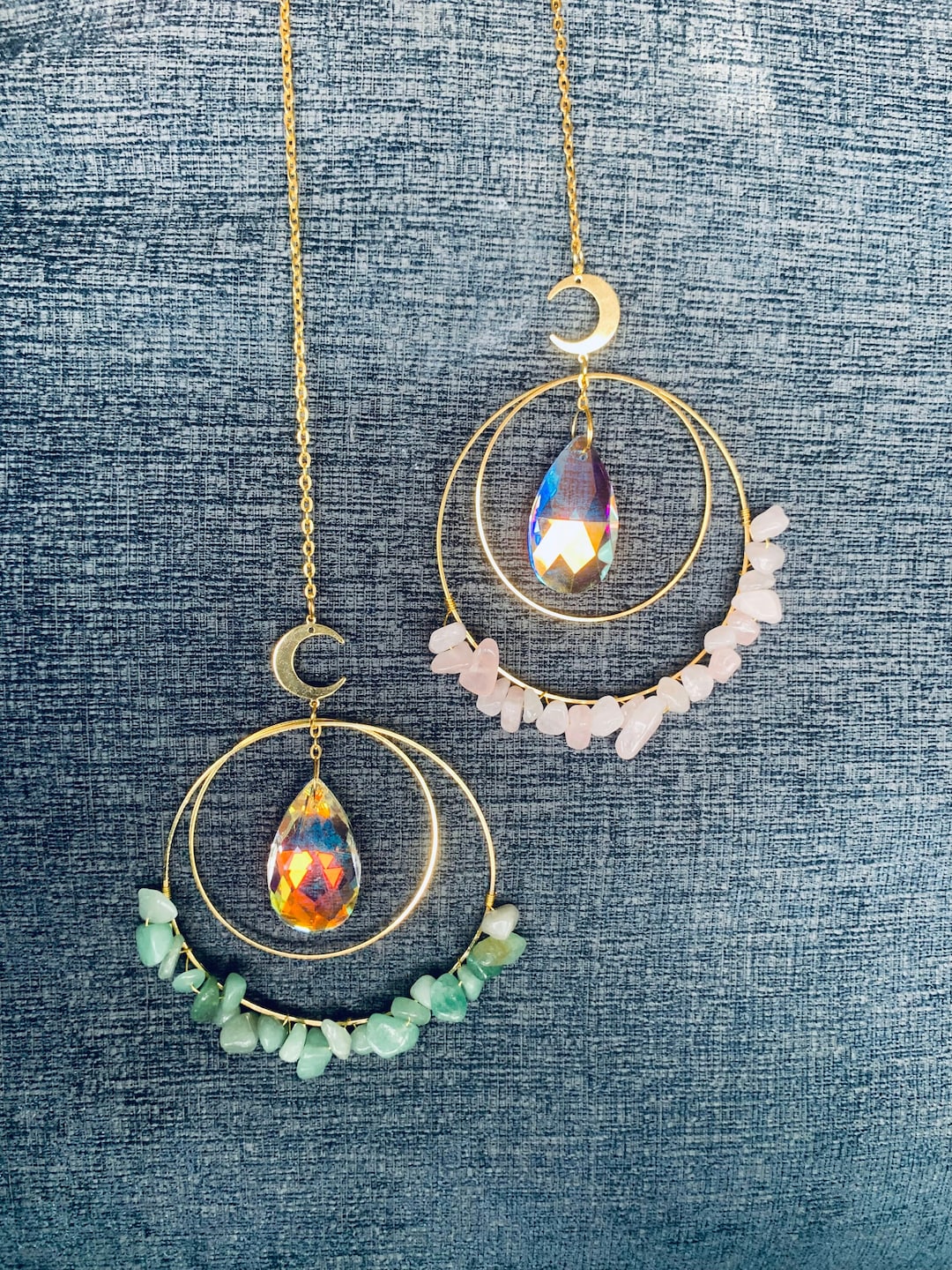 Beautiful Natural Stone Sun Catchers, Crystal Sun Catcher, Car Sun ...
