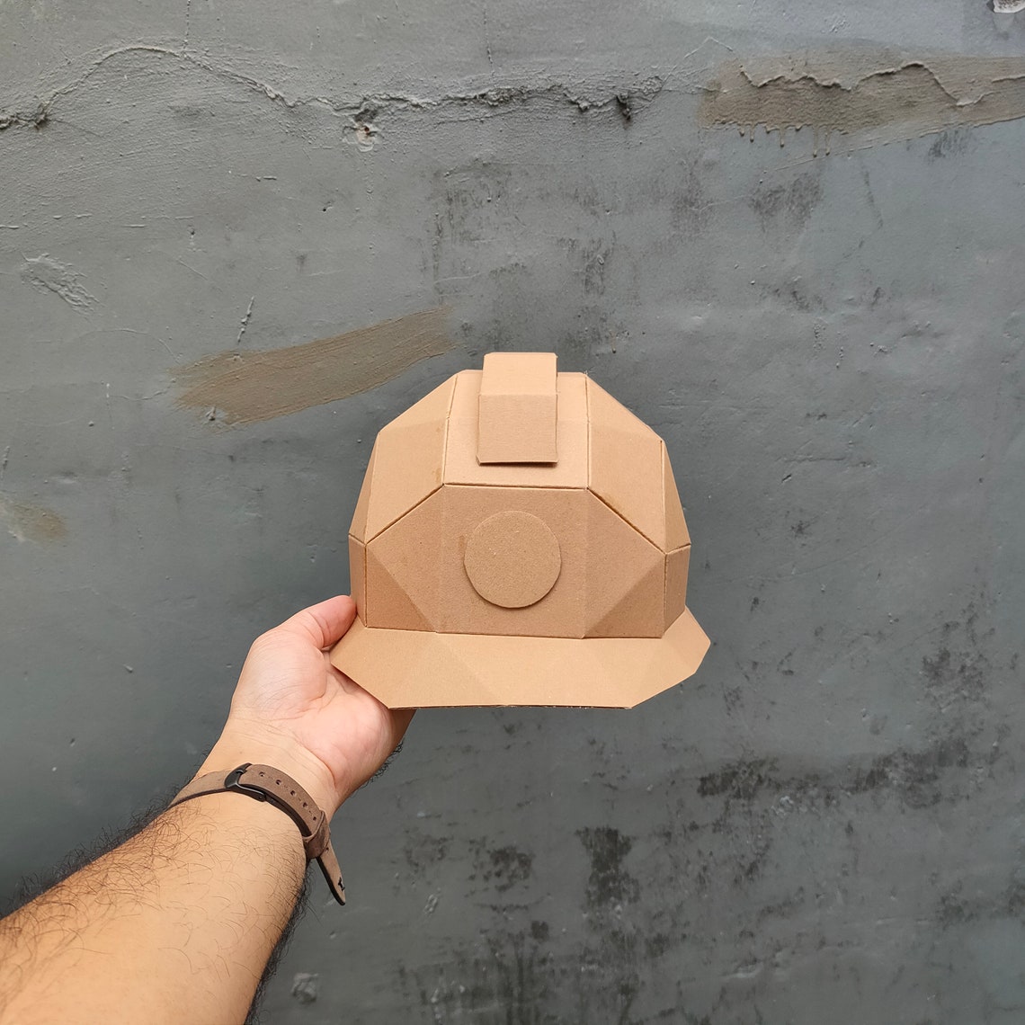Safety Helmet Cardboard Template - DIY Headpiece Craft Printable ...