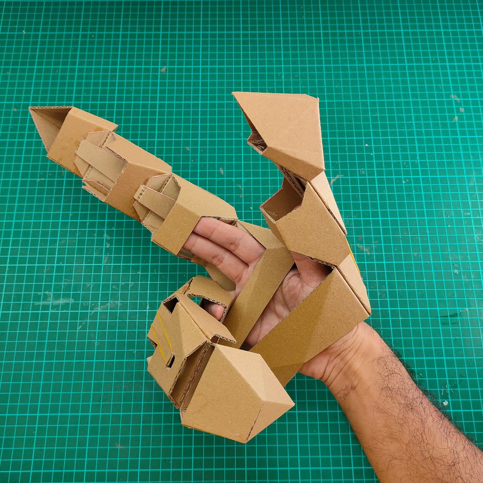 Articulated Big Mechanical Gauntlet Cardbard Craft Template DIY Plan - Etsy