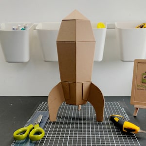Classic Rocket Template - DIY Cardboard Craft Pattern (scalable PDF) - Etsy