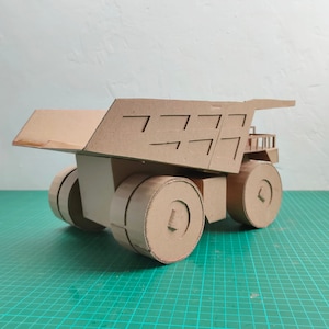 Cardboard Mining Truck Template. DIY Printable Pattern for Creating ...