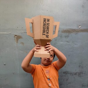 Big Trophy Cup Cardboard Craft Template DIY Plan - Etsy