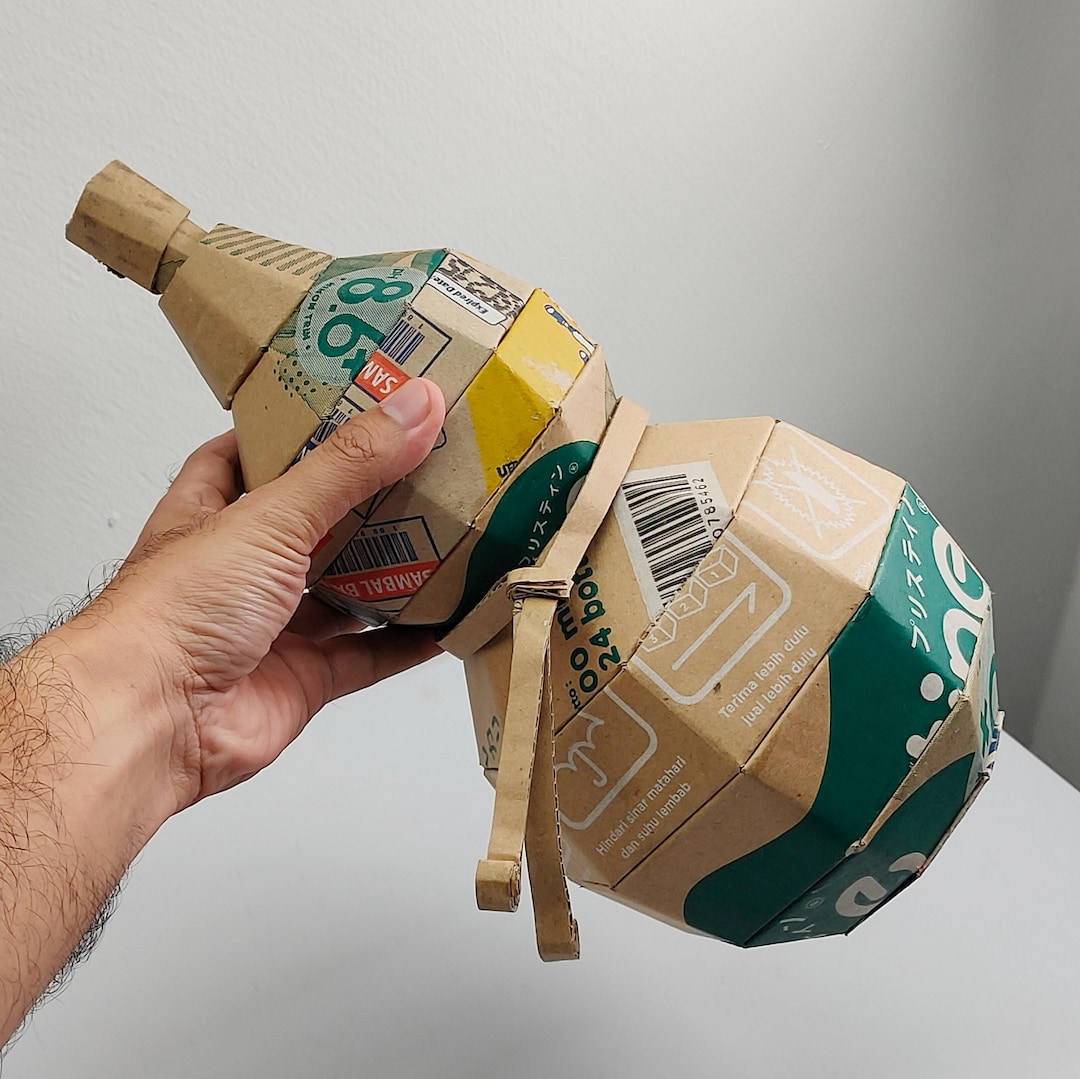 Cardboard Chinese Bottle Gourd Template. DIY Printable Pattern for ...