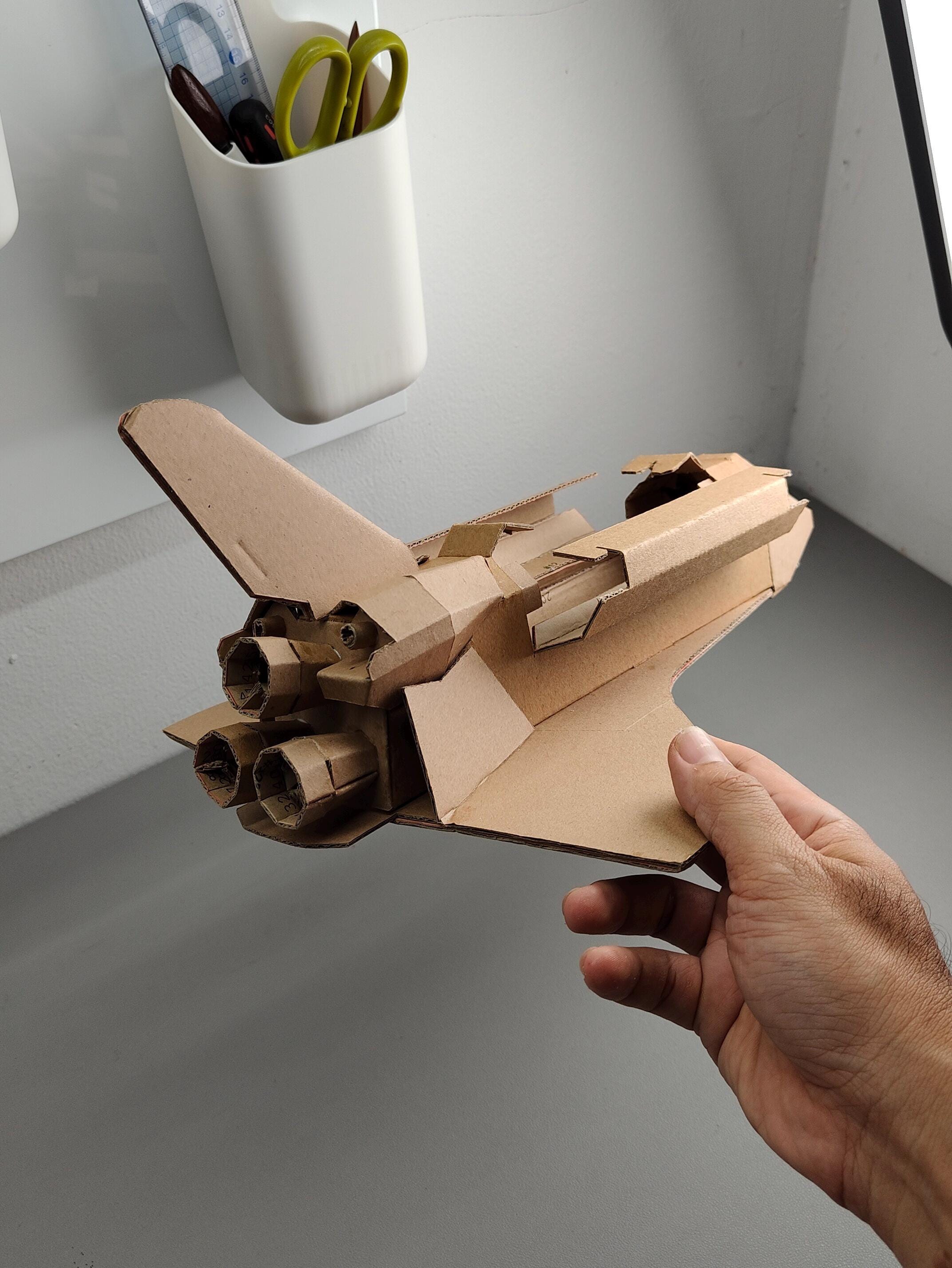 Space Shuttle Cardboard Template – NASA Plane DIY Craft Pattern ...