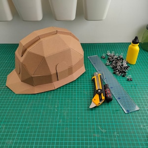 Safety Helmet Cardboard Template - DIY Headpiece Craft Printable ...