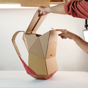 DIY Cardboard Backpack Template: Printable Pattern (PDF) - Etsy