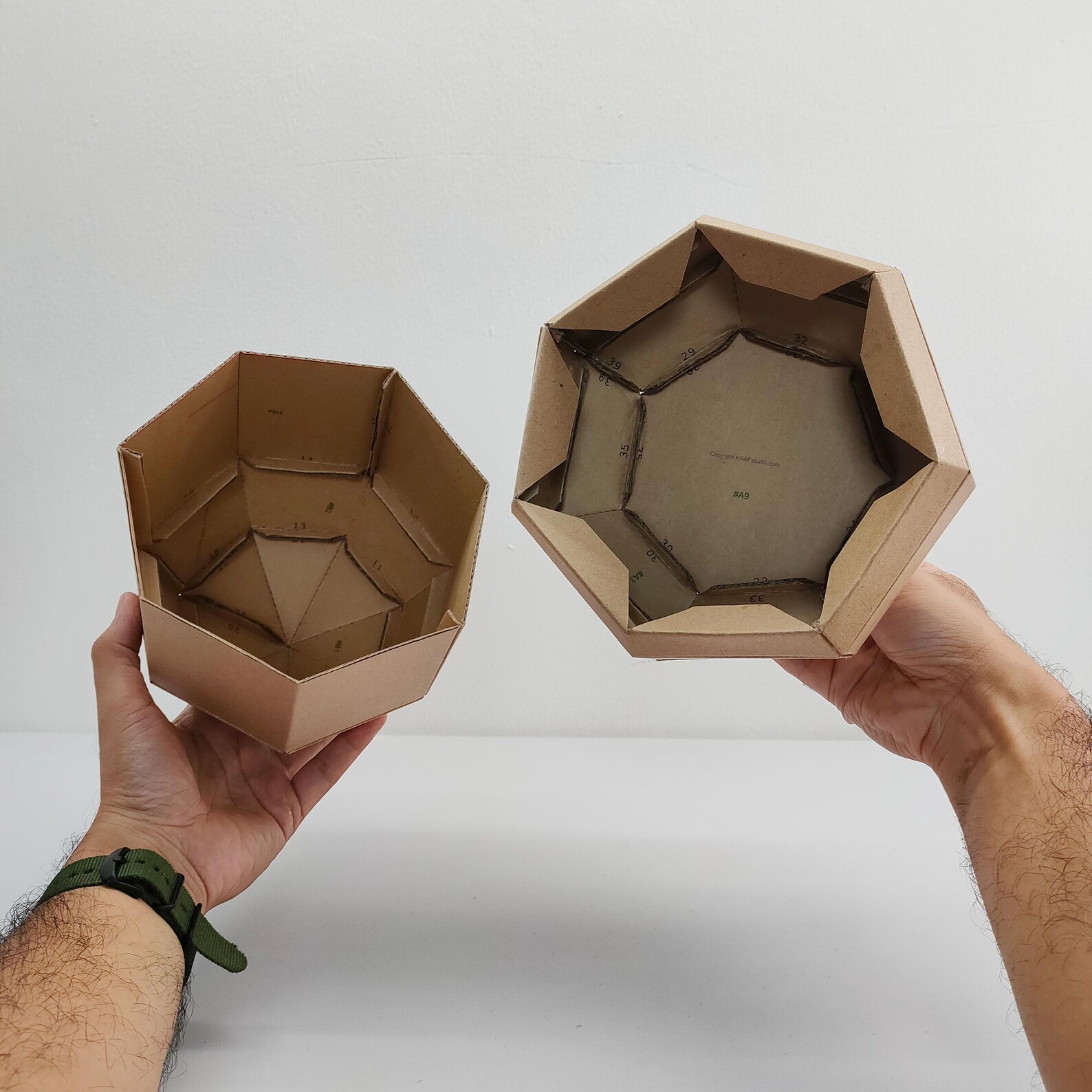 Cardboard Acorn Template: DIY Storage Hamper Pattern (PDF) - Etsy