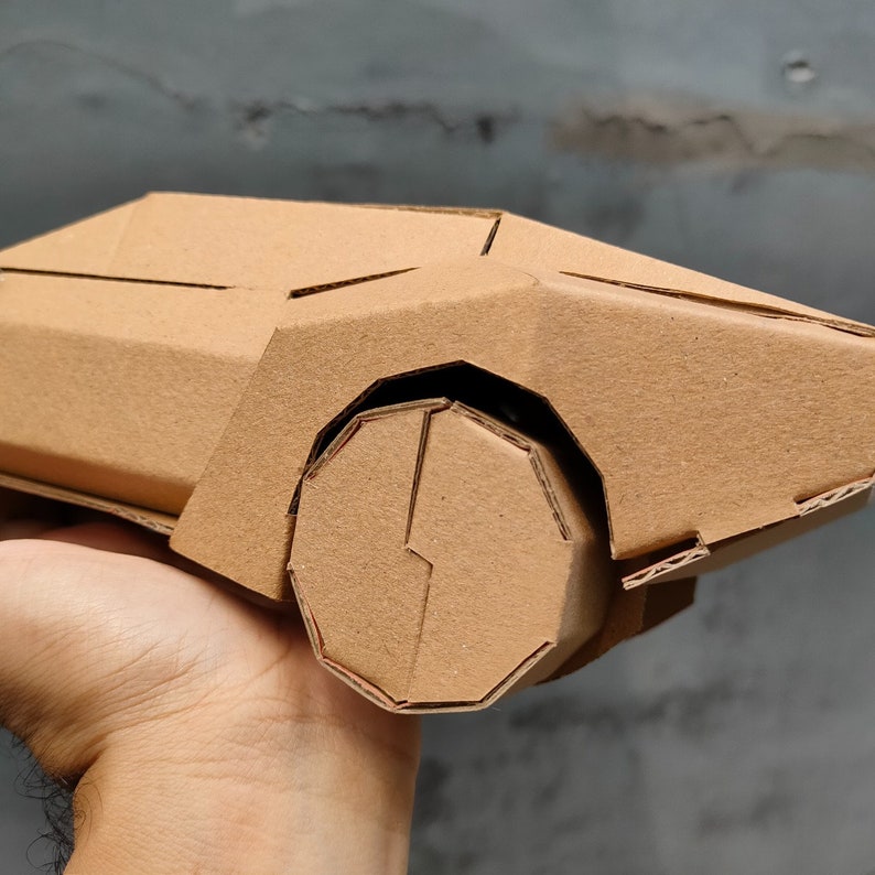 Glue-less Cyberpunk Muscle Car Cardboard Craft Template DIY Plan ...