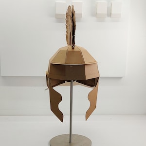 Roman Helmet Cardboard Template | Gladiator Galea Helmet (PDF Pattern ...