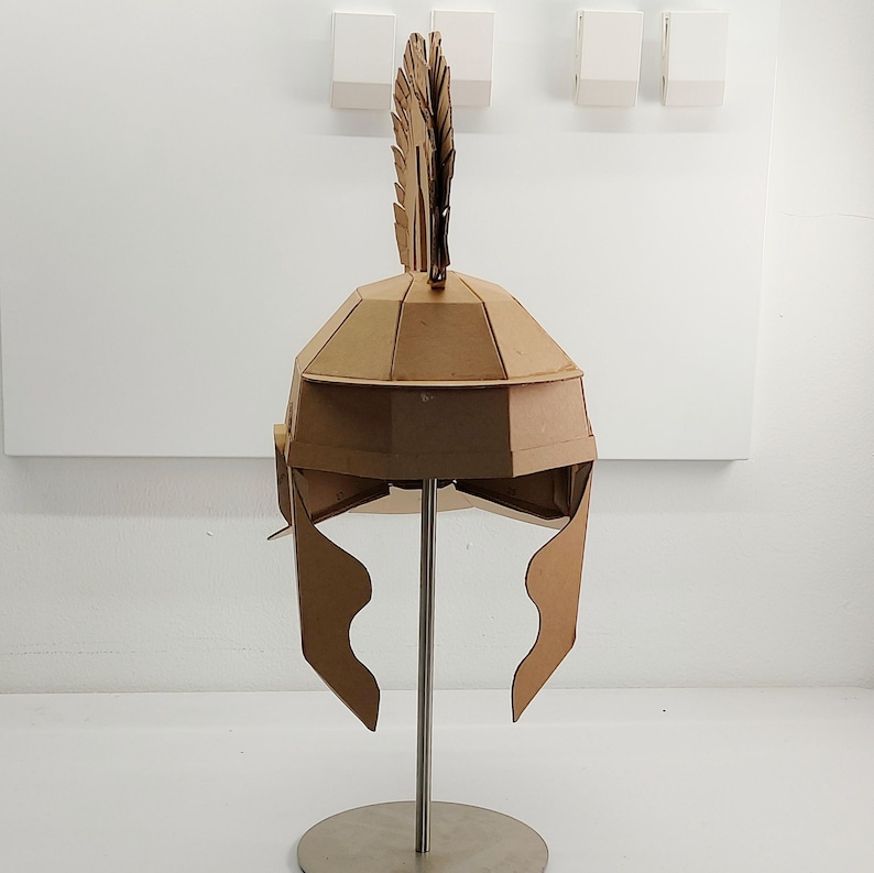 Roman Helmet Cardboard Template | Gladiator Galea Helmet (PDF Pattern ...