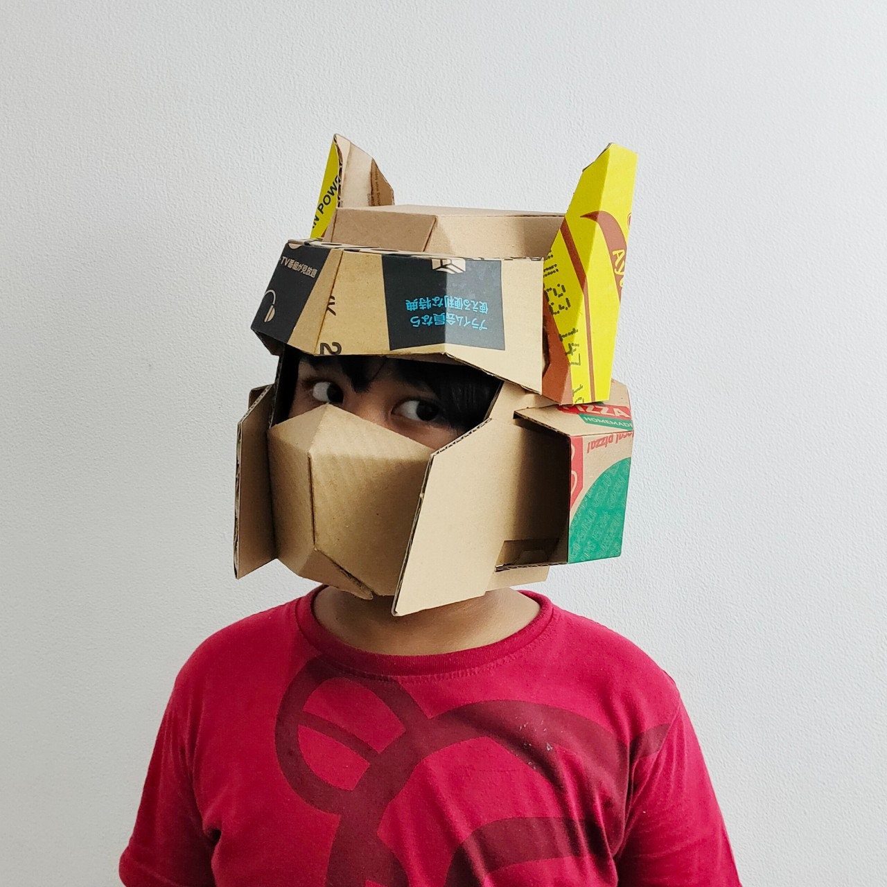 Optimus Prime Simple Robot Helmet Cardboard Craft Template DIY Plan - Etsy