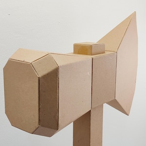 Cardboard Hammer Axe Template. DIY Printable Pattern for Creating Big ...