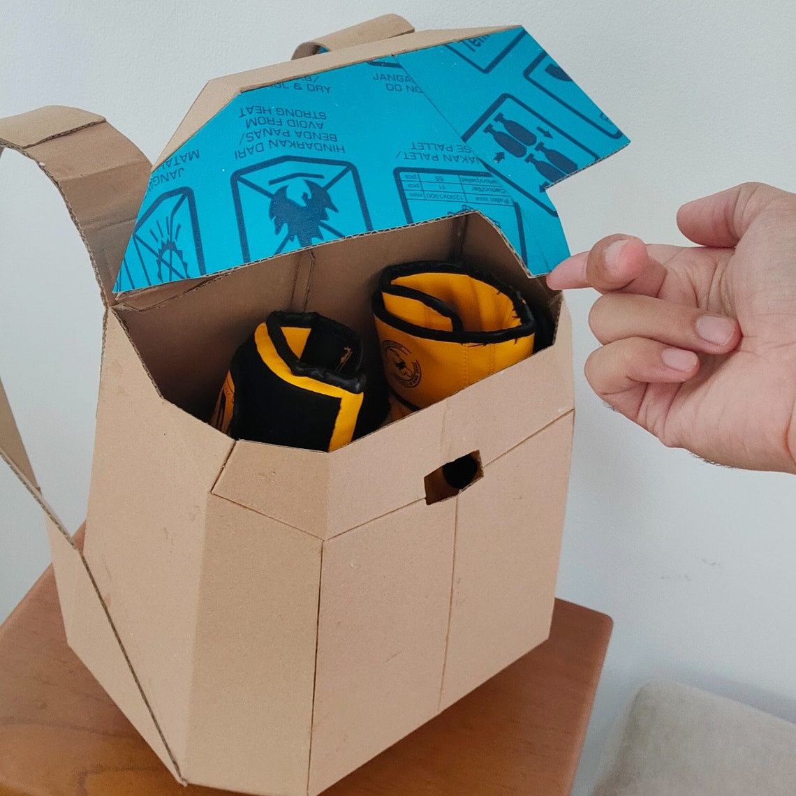 Futuristic Backpack Cardboard Craft Template DIY Plan - Etsy