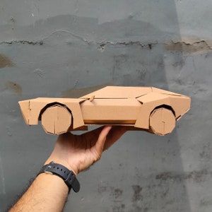 Glue-less Cyberpunk Muscle Car Cardboard Craft Template DIY Plan - Etsy