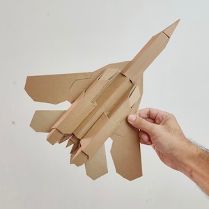 Cardboard Aircraft Template: DIY Futuristic Jet Model (PDF Pattern) - Etsy