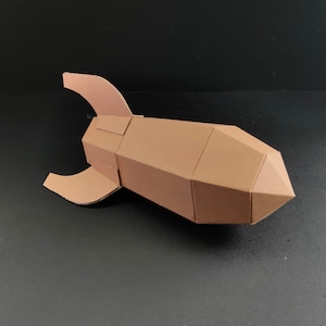 Classic Rocket Template - DIY Cardboard Craft Pattern (scalable PDF) - Etsy