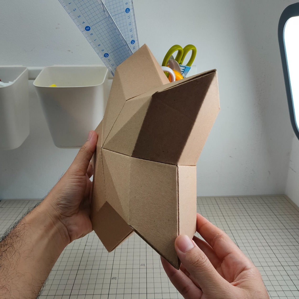 3d Star Shape Cardboard Craft Template DIY Plan - Etsy