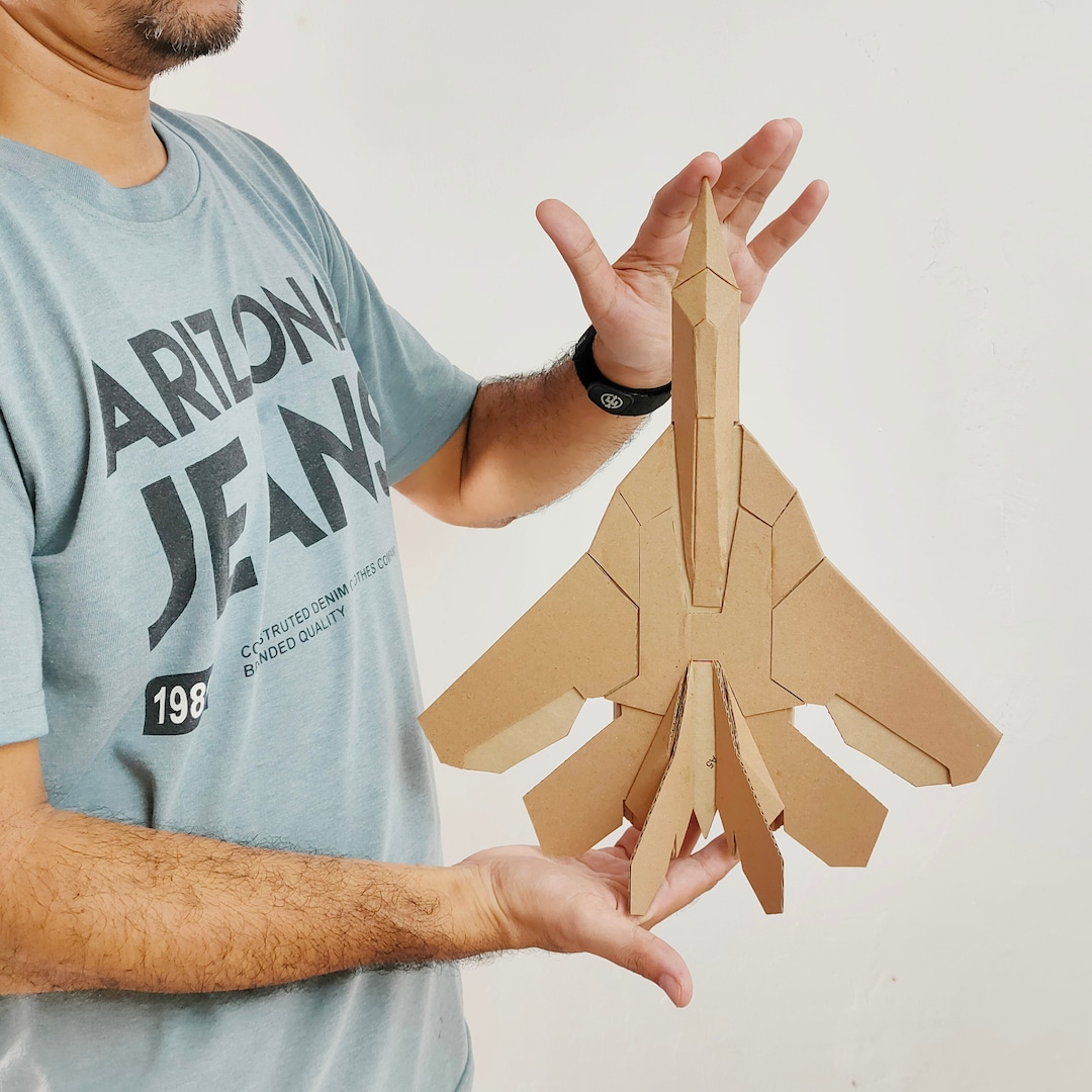 Cardboard Aircraft Template: DIY Futuristic Jet Model (PDF Pattern) - Etsy