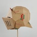 Cardboard Knight Helmet Template: DIY Articulated Close Helmet (PDF ...