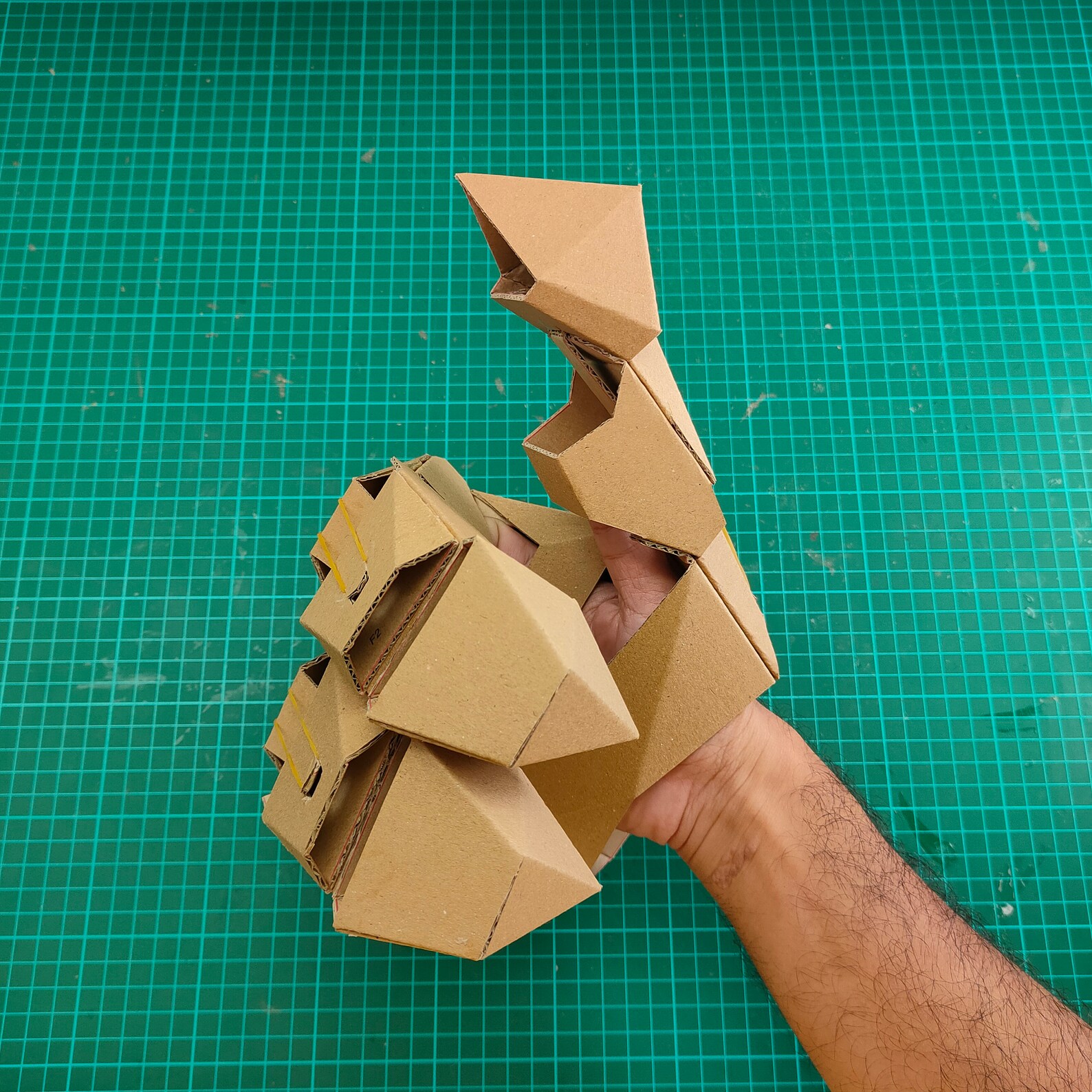 Articulated Big Mechanical Gauntlet Cardbard Craft Template DIY Plan ...